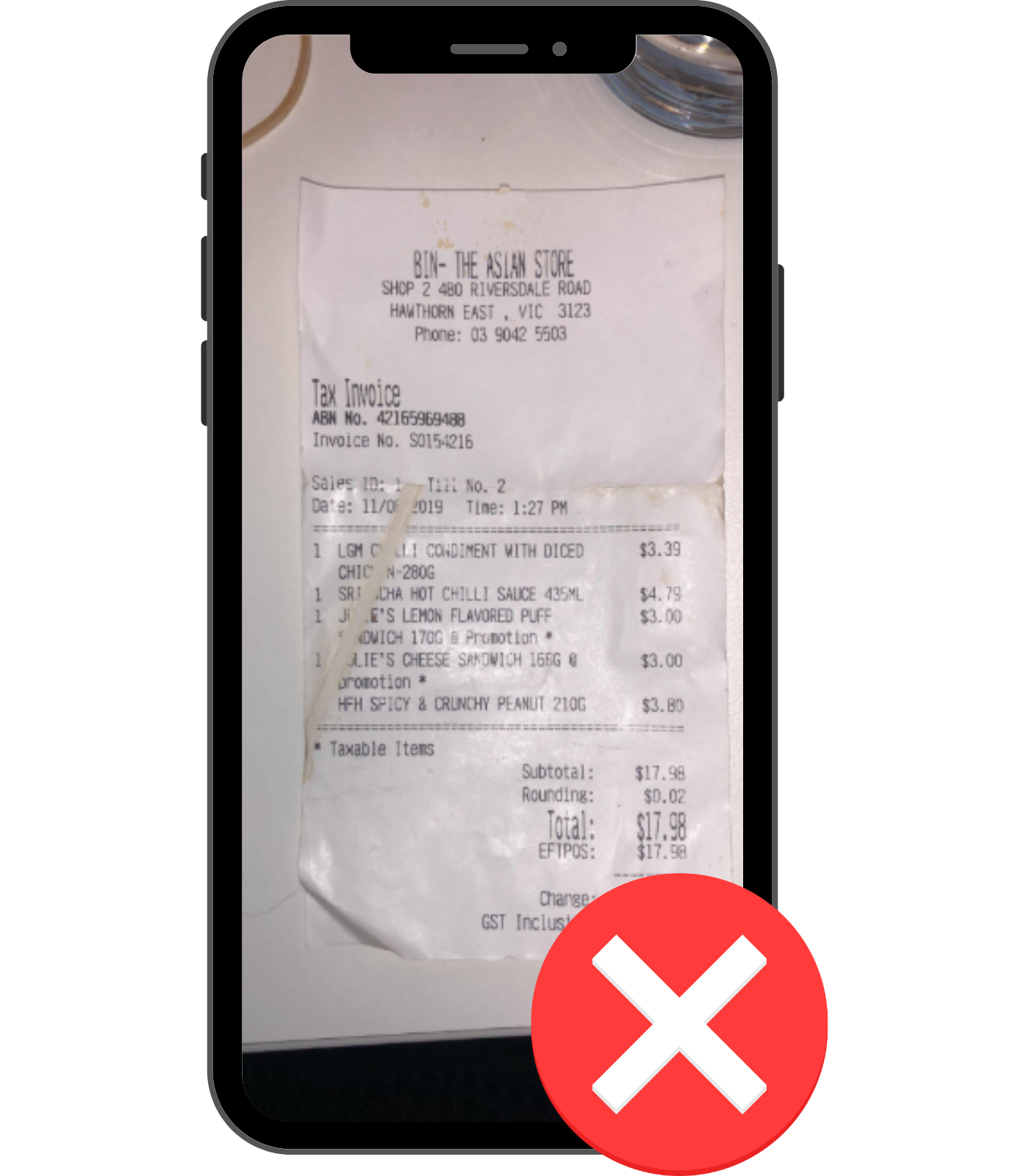 I don't think my receipt is blurry or unreadable, why is it rejected ...