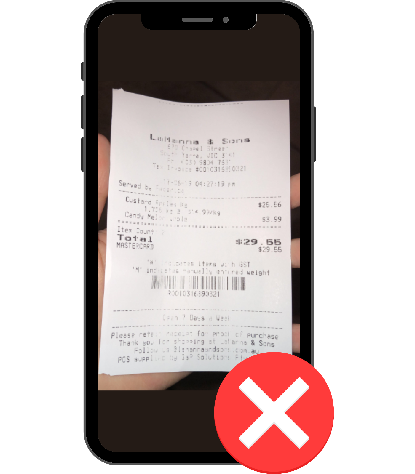 I don't think my receipt is blurry or unreadable, why is it rejected ...