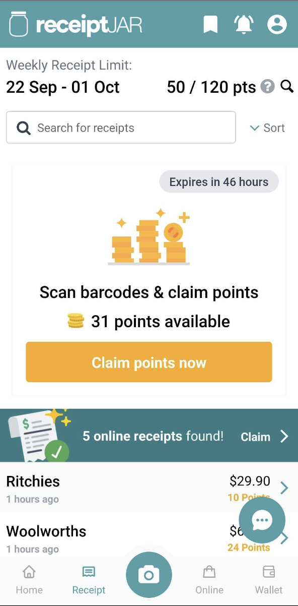Scan barcodes to earn bonus points – 🇦🇺 ReceiptJar Australia